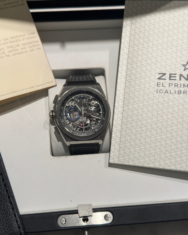Zenith Defy El Primero 21 44MM Skeleton Dial Rubber Strap (95.9000.900 ...
