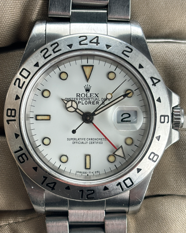 1998 (U Serial) Rolex Explorer II "Polar" 40MM White Dial Oyster Brace ...
