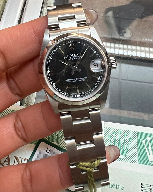 1997 (U Serial) Rolex Datejust 31MM Black Dial Oyster Bracelet (68240 ...