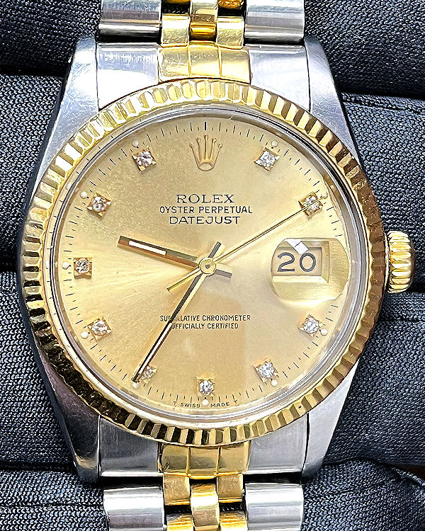 Rolex Datejust Vintage 36MM Champagne Dial Two-Tone Jubilee Bracelet ...