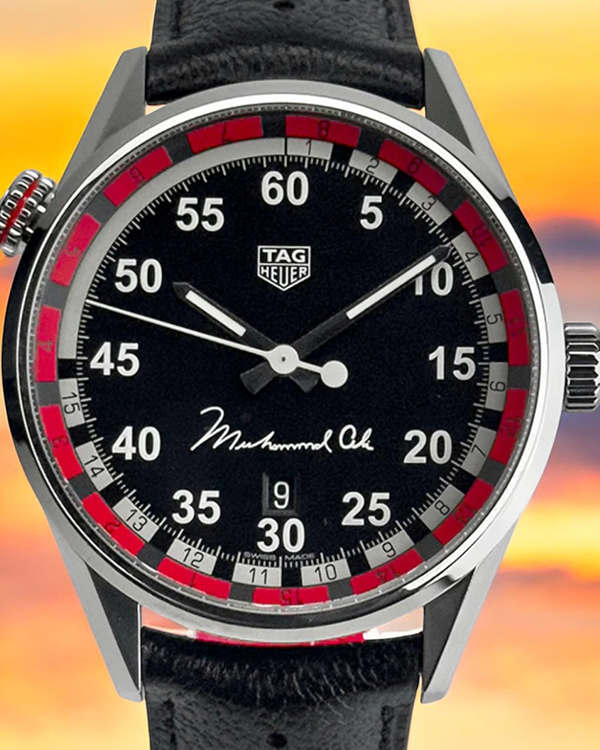 No Reserve - Tag Heuer Carrera "Muhammad Ali" L.E. 43MM Black Dial Lea ...