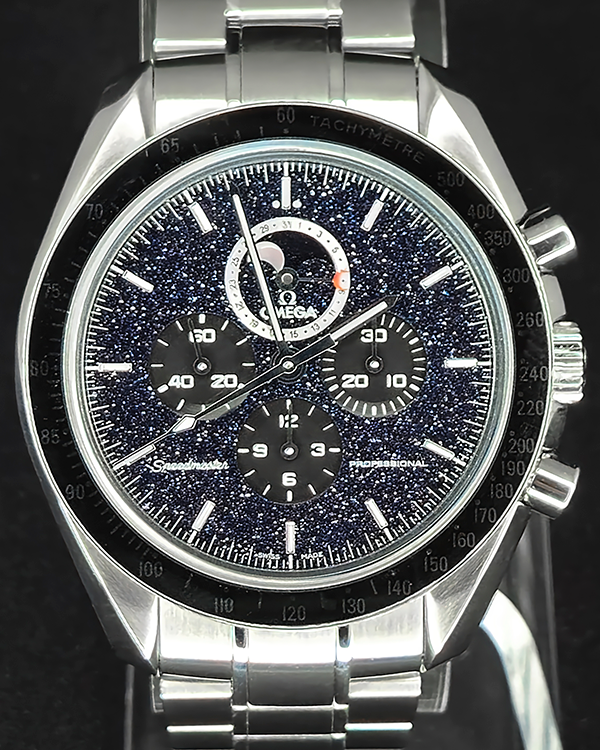 Omega Speedmaster Moonphase 44.25MM Aventurine Dial Steel Bracelet (31 ...
