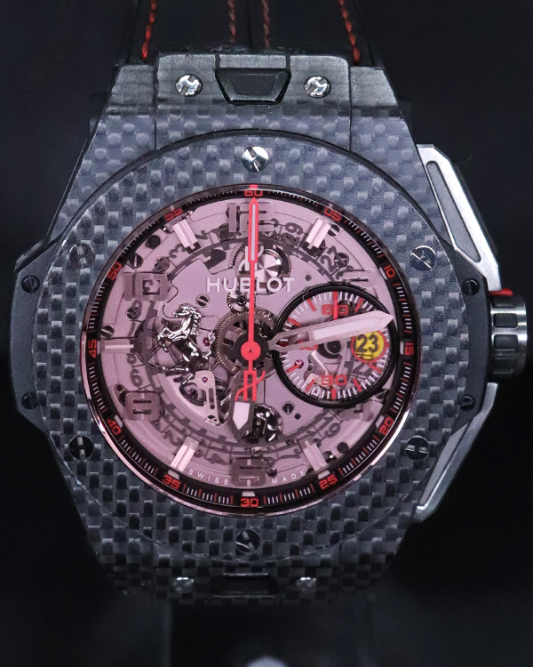 Hublot Big Bang Ferrari 45MM Skeleton Dial Rubber Strap (401.QX.0123.V ...