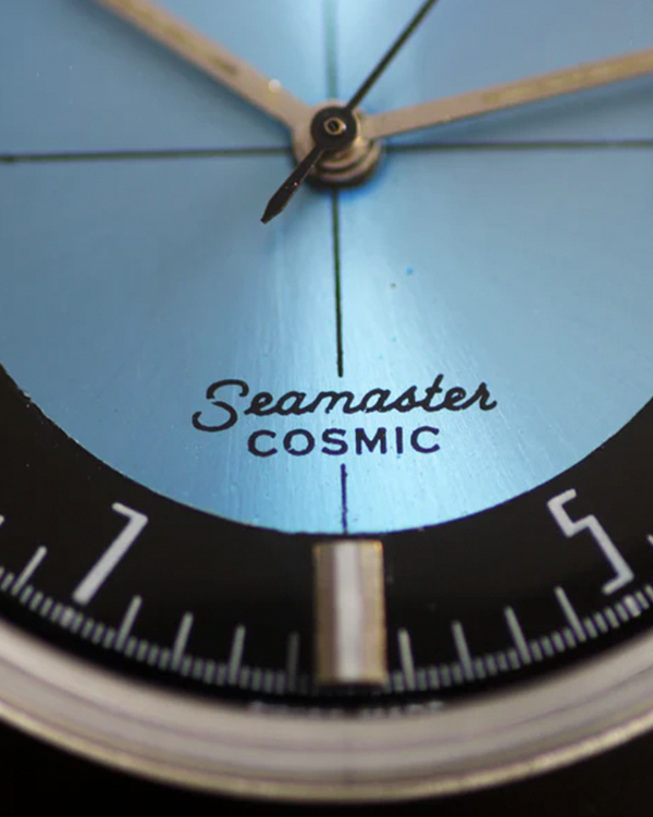 Omega Seamaster Cosmic 35MM Repainted Blue Dial Aftermarket Leather St ...