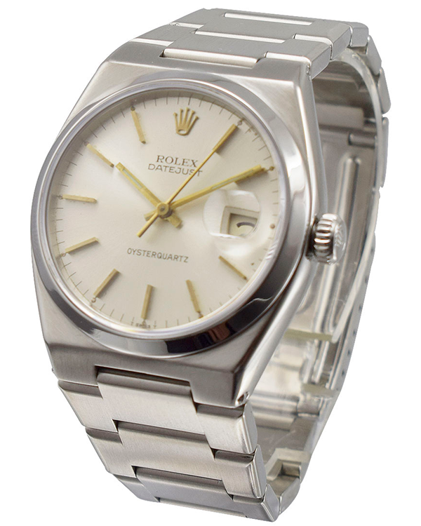 Rolex Datejust Oysterquartz Vintage 36MM Silver Dial Steel Bracelet (1 ...