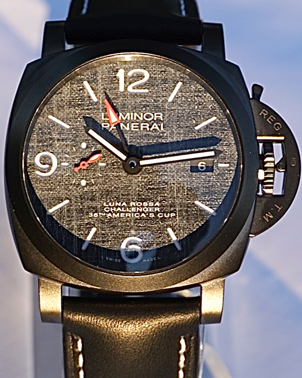 2019 Panerai Luminor Luna Rossa GMT Automatic 44MM Grey Dial Leather S ...
