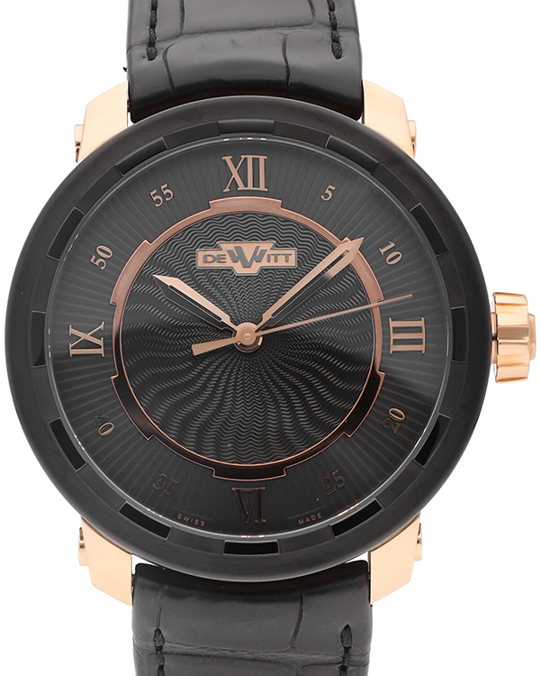 DeWitt Twenty-8-Eight Limited Edition 43MM Black Dial Leather Strap (T ...