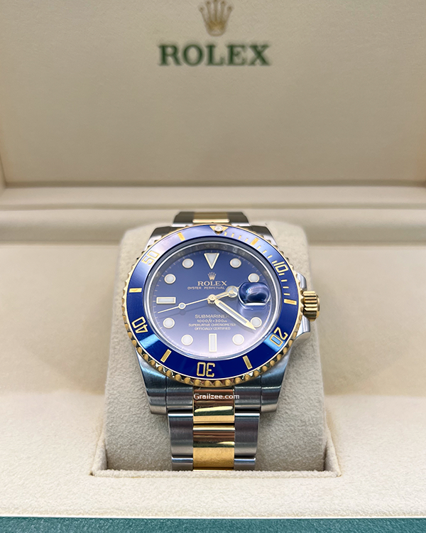 2013 Rolex Submariner Date "Bluesy" 40MM Blue Dial Two-Tone Oyster Bra ...