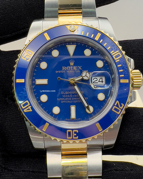 2013 Rolex Submariner Date "Bluesy" 40MM Blue Dial Two-Tone Oyster Bra ...