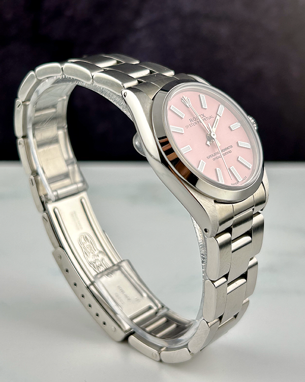 1989 Rolex Oyster Perpetual Vintage 31MM Aftermarket Pink Dial Oyster ...