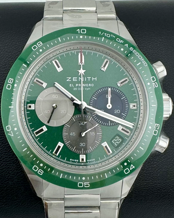 No Reserve - 2024 Zenith Chronomaster Sport 41MM Green Dial Steel Brac ...