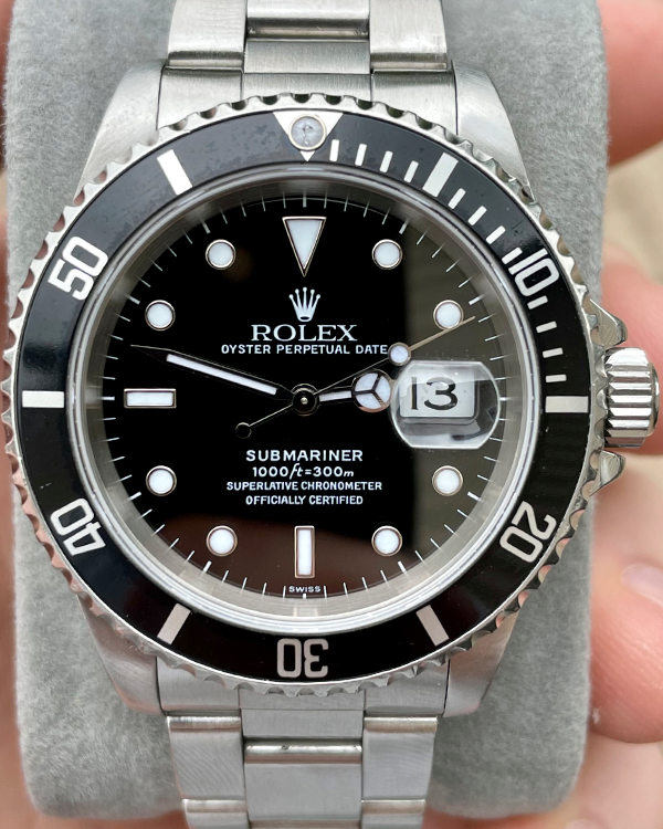 1998 Rolex Submariner Date 40MM Black Dial Oyster Bracelet (16610 ...