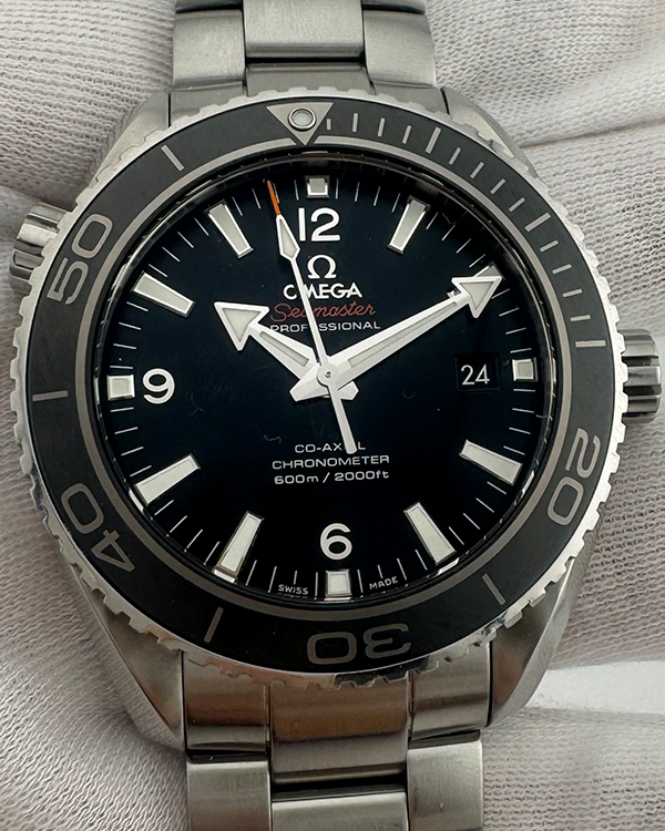 2019 Omega Seamaster Planet Ocean 600M 45.5MM Black Dial Steel Bracele ...
