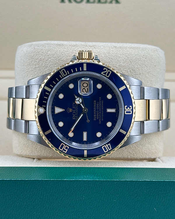 Rolex Submariner Date "Bluesy" 40MM Blue Dial Two-Tone Bracelet (16613 ...