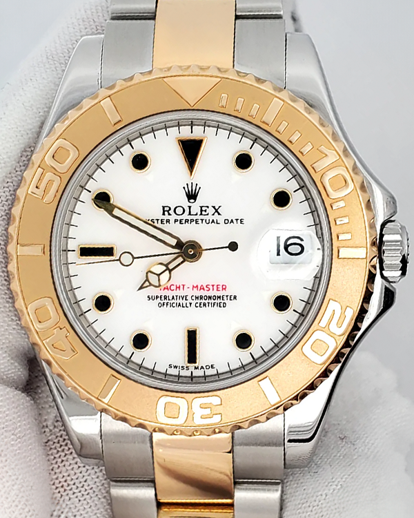 2004 Rolex Yacht-Master 35MM White Dial Two-Tone Oyster Bracelet (1686 ...