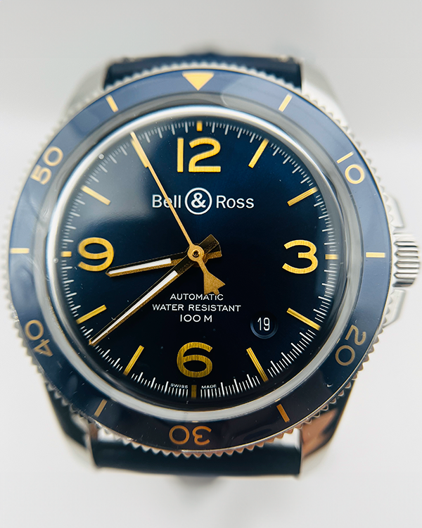 2023 Bell & Ross BR V2-92 Aéronavale 41MM Blue Dial Leather Strap (BRV ...