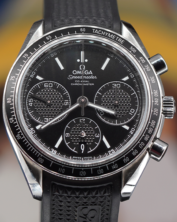Omega Speedmaster Racing 40MM Black Dial Rubber Strap (326.32.40.50.01 ...