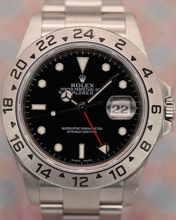 2004 (F Serial) Rolex Explorer II 40MM Black Dial Steel Bracelet (1657 ...