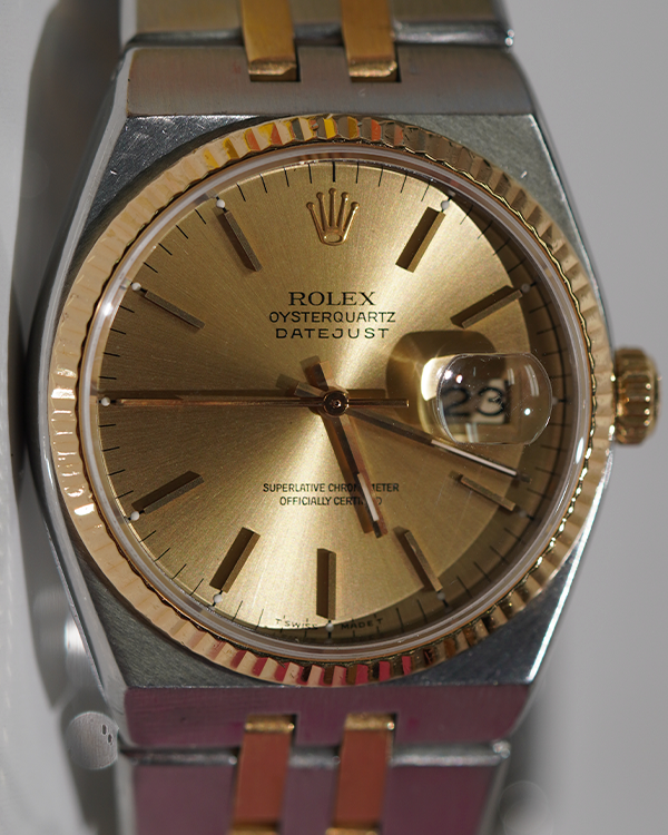 Rolex Datejust Oysterquartz Vintage 36MM Quartz Champagne Dial Two-Ton ...