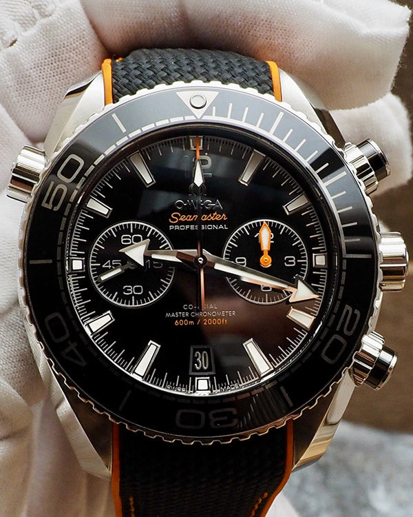 2023 Omega Seamaster Planet Ocean Chronograph 45.5MM Black Dial Rubber ...
