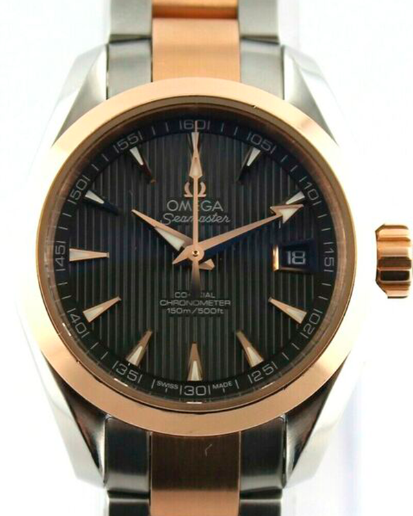 Omega Seamaster Aqua Terra 30MM Black Dial Steel-Gold Bracelet (231.20 ...
