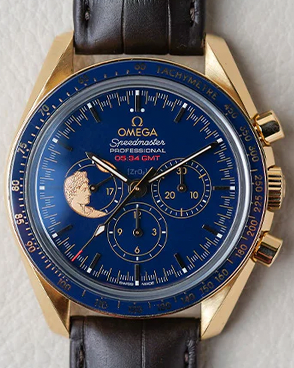 Omega Speedmaster “Apollo XVII” L. E. 42MM Blue Dial Leather Strap (31 ...