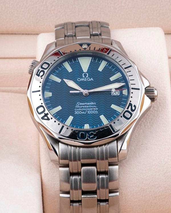 2002 Omega Seamaster 300M 41.5MM Blue Dial Steel Bracelet (2055.80.00 ...