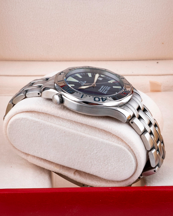 2002 Omega Seamaster 300M 41.5MM Blue Dial Steel Bracelet (2055.80.00 ...
