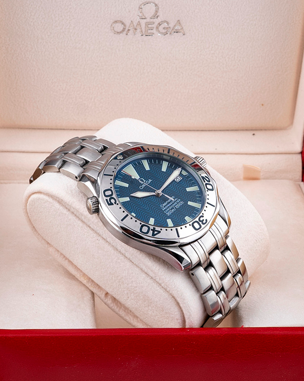 2002 Omega Seamaster 300M 41.5MM Blue Dial Steel Bracelet (2055.80.00 ...