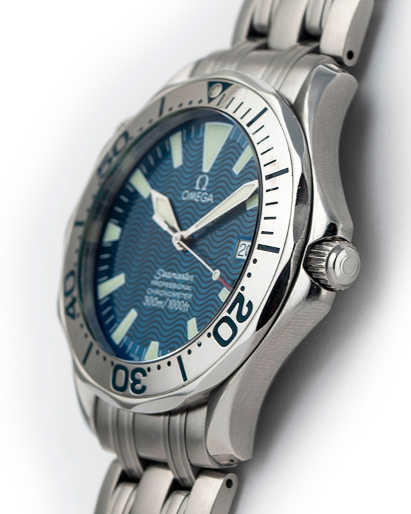 2002 Omega Seamaster 300M 41.5MM Blue Dial Steel Bracelet (2055.80.00 ...
