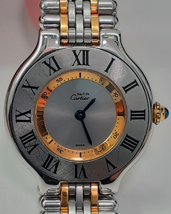 Cartier Must de Cartier 28MM Quartz Silver Dial Two-Tone Steel/Gold Pl ...