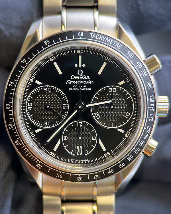 Omega Speedmaster Racing 40MM Black Dial Steel Bracelet (326.30.40.50 ...