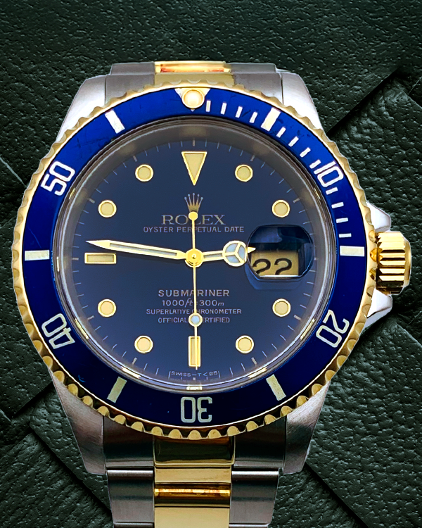 Rolex Submariner Date "Bluesy" 40MM Blue Dial Two-Tone Oyster Bracelet ...