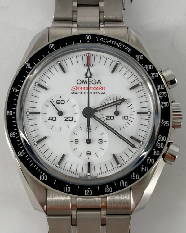 Omega Speedmaster Professional Moonwatch 42MM White Dial Steel Bracele ...
