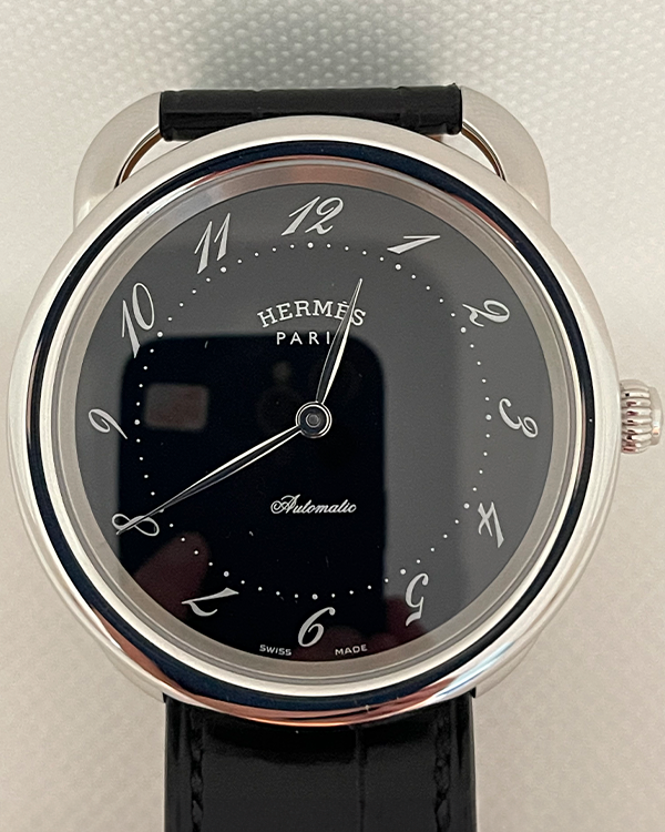 Hermès Arceau 41MM Black Dial Leather Strap (AR7.710GI) – Grailzee
