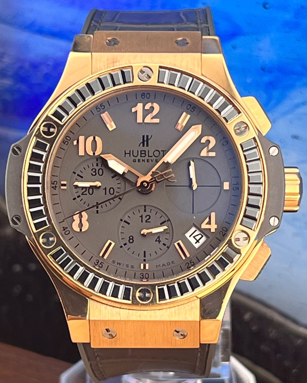 Hublot Big Bang Chronograph 41MM Rose Gold Strap Hematite Bezel Earl G ...
