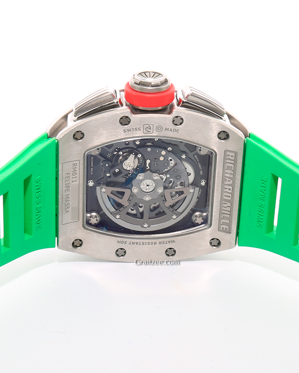 Richard Mille RM 011 "Felipe Massa" 50MM Skeleton Dial Rubber Strap (R ...