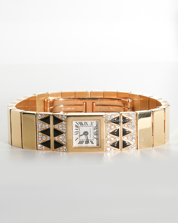 Cartier Tank-Lingot 14MM Quartz Silver Dial Yellow Gold Bracelet (1705 ...