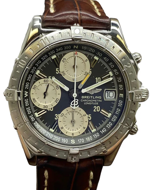 Breitling Chronomat "Longitude" 40MM Brown Dial Leather Strap (A20348 ...