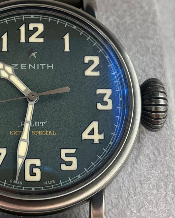 2019 Zenith Pilot Type 20 Extra Special Steel Green Dial Limited Editi ...