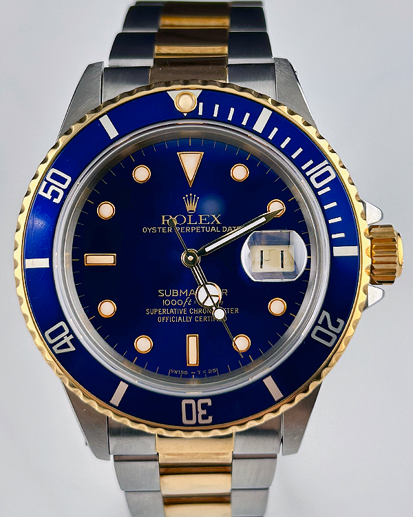 Rolex Submariner Date "Bluesy" 40MM Blue Dial Two-Tone Oyster Bracelet ...