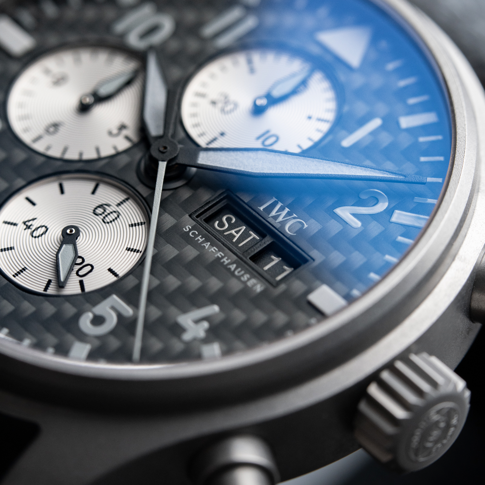 2021 IWC Schaffhausen Pilot's Watch Titanium "AMG" Edition Carbon Fibe ...