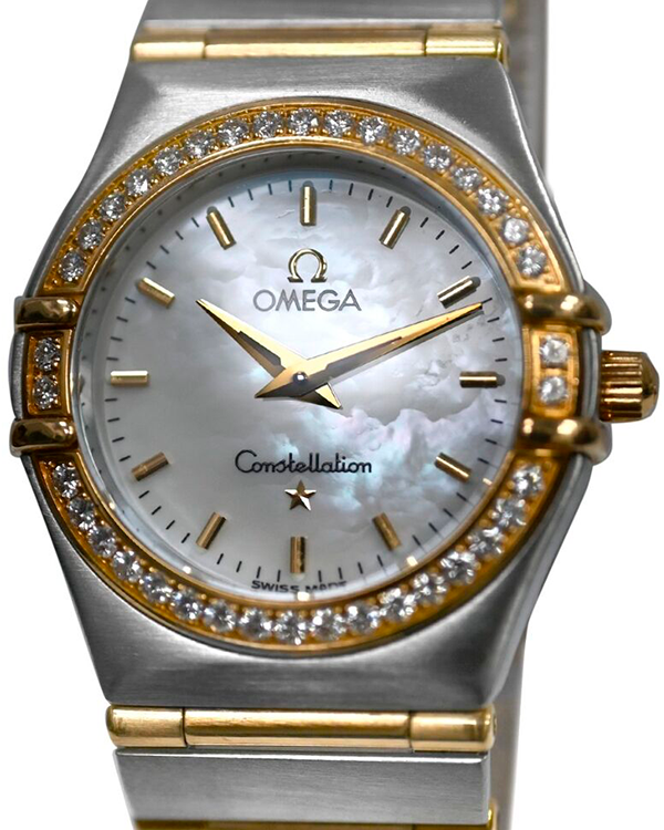 Omega Constellation 25.5MM Quartz Mother of Pearl Dial Two-Tone Bracel ...