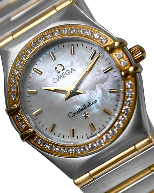 Omega Constellation 25.5MM Quartz Mother of Pearl Dial Two-Tone Bracel ...