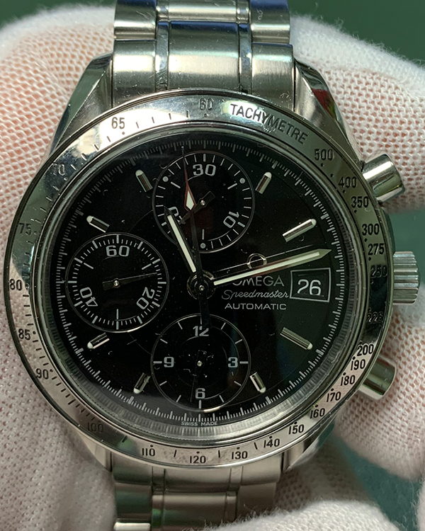 No Reserve - Omega Speedmaster Speedmaster Date 39MM Black Dial Steel ...