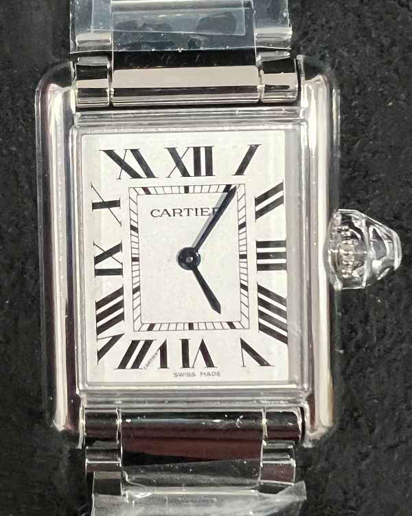 2024 Cartier Tank de Cartier 33.7x25.5MM Quartz Silver Dial Steel Brac ...