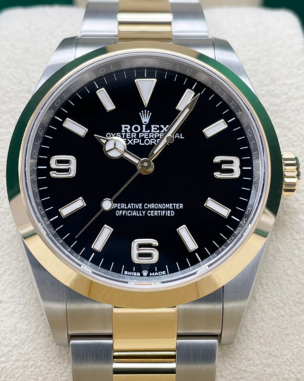 2021 Rolex Explorer 36MM Black Dial Two-Tone Bracelet (124273) – Grailzee