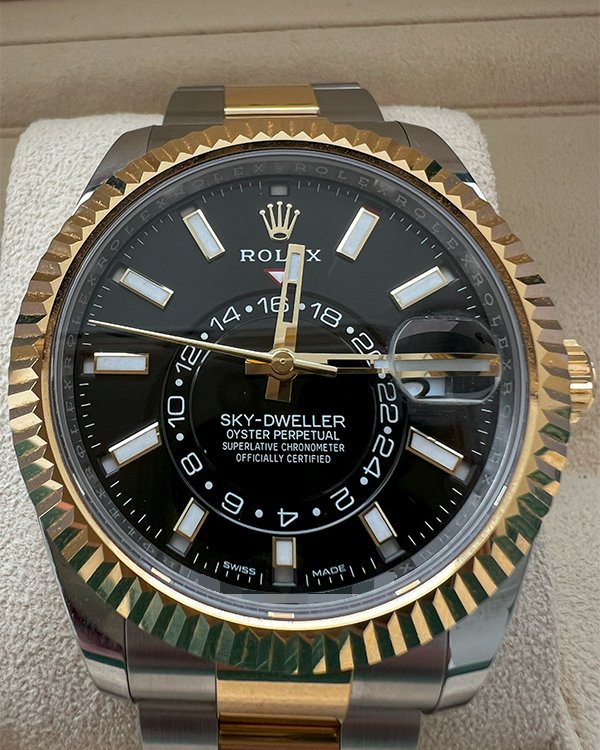 2023 Rolex Sky-Dweller 42MM Black Dial Two-Tone Oyster Bracelet (32693 ...