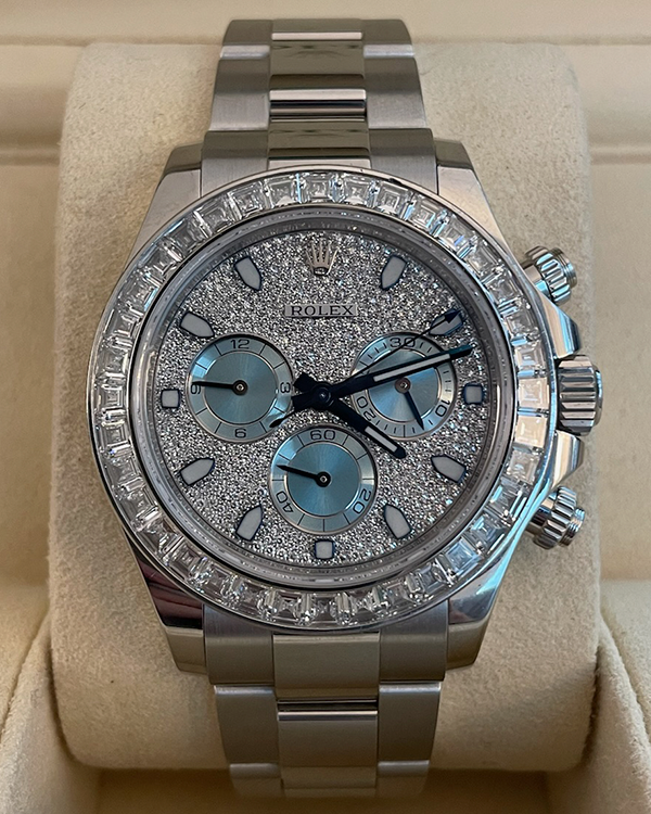 Rolex Daytona 40MM Pavé Dial Platinum Oyster Bracelet (116576TBR ...