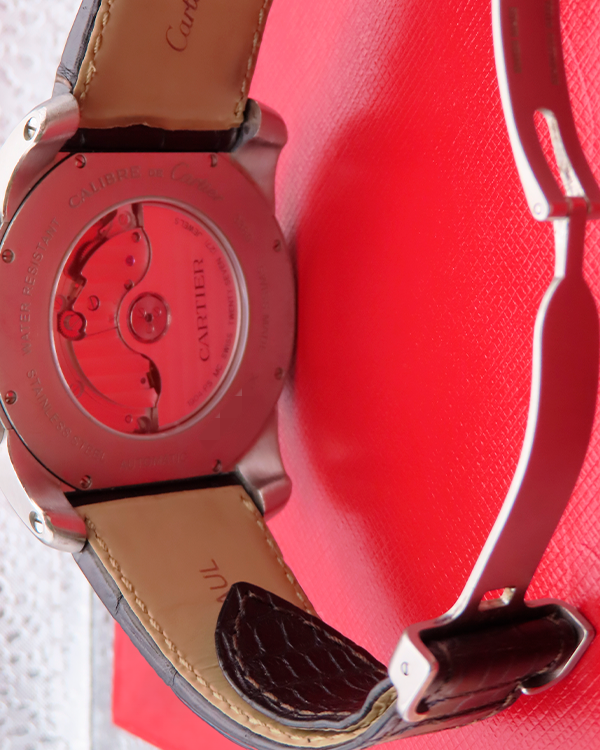 2018 Cartier Calibre de Cartier 42MM Brown Dial Leather Strap (W710005 ...